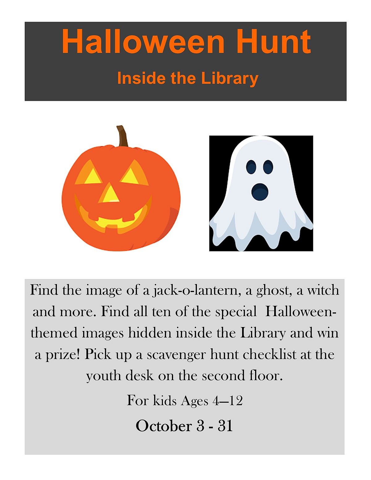 Halloween Scavenger Hunt - Richmond Free Library, VT